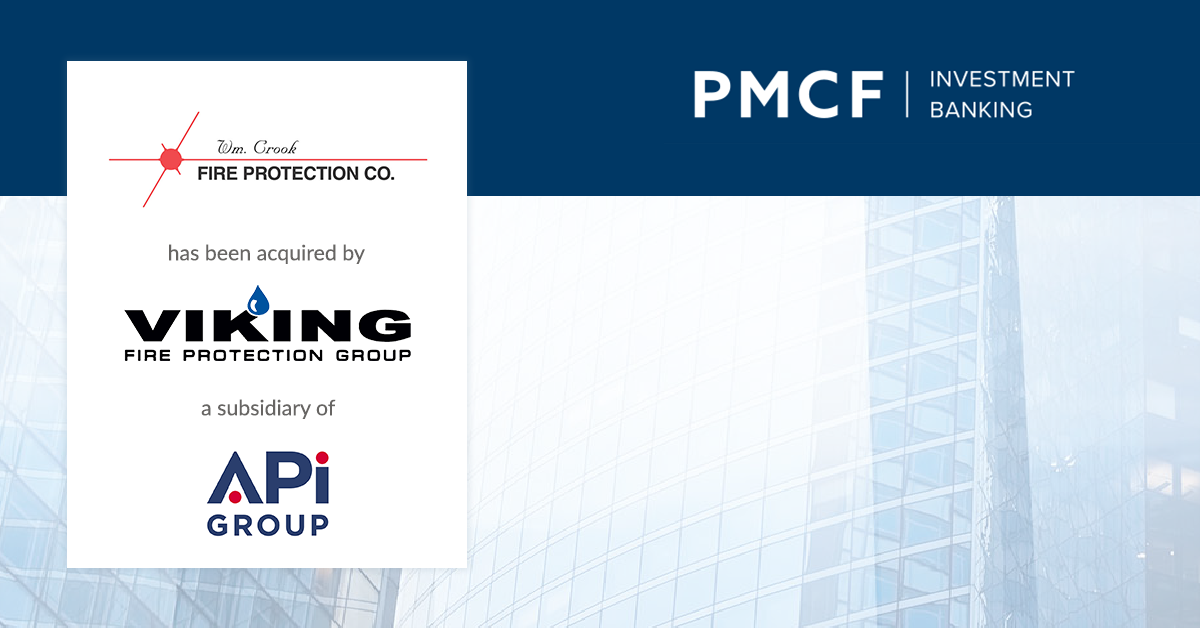 PMCF Advises Wm. Crook Fire Protection in its Sale to Viking Fire ...